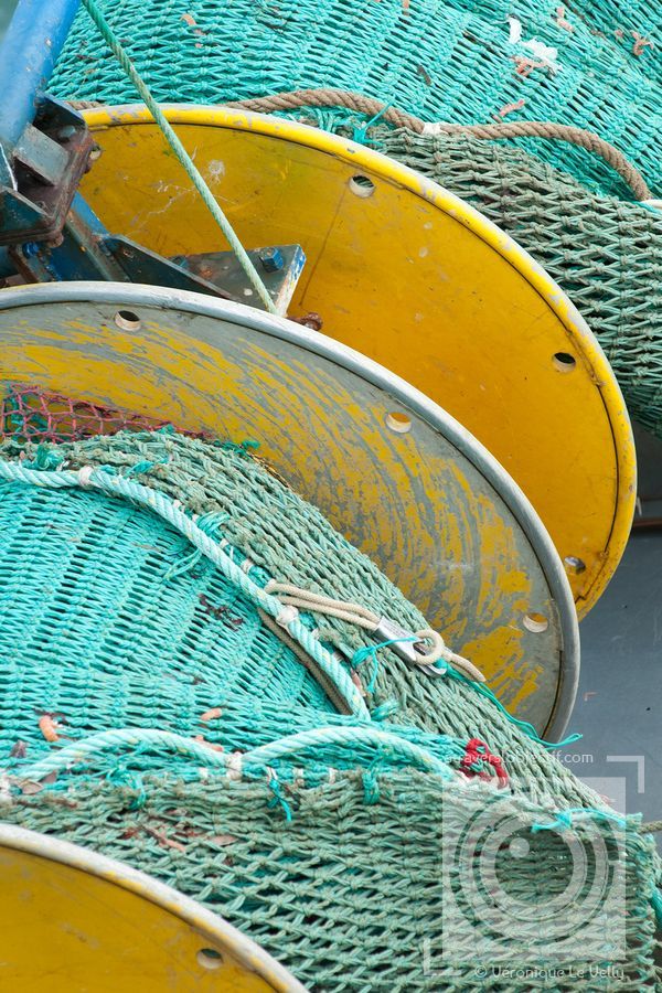 Photos de cordages, filets et casiers de pêche - Bretagne